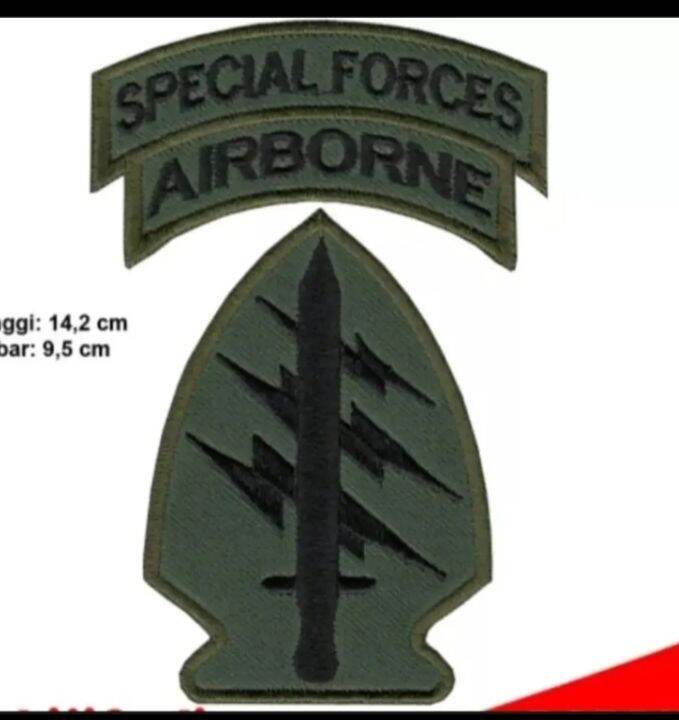 logo special forces airbone satu set ukuran standar bordiran rapi bagus ...