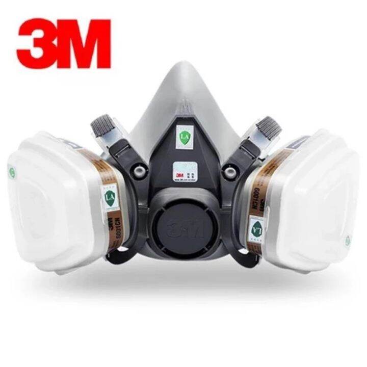 MASKER 3M 6200 3M Half Facepiece Respirator Half Gas Mask Medium Masker ...