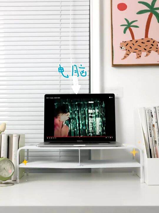 Computer Rack Keyboard Organizer monitor riser Keyboard desk Organize ...