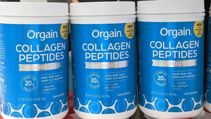 Orgain Collagen Peptides+probiotics grass-fed 20g collagen Unflavored ...