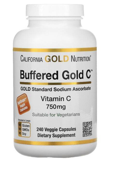 Buffered Vitamin C 750mg 240 vegan capsules | Lazada PH