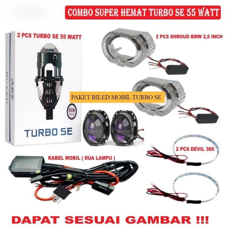 Paket Lengkap Lampu Biled Mobil Aes Turbo Se 55 Watt | Lazada Indonesia