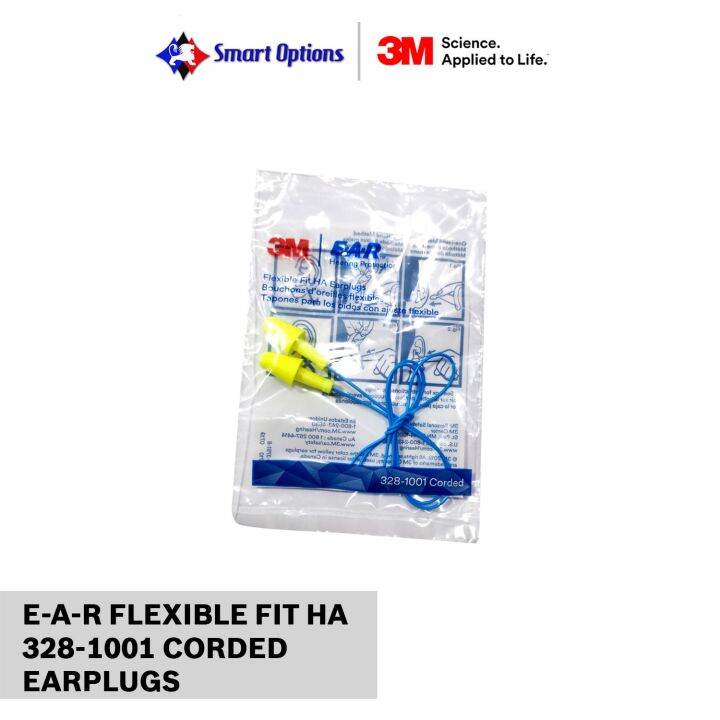 3M ear plug FLEXIBLE EAR FIT HA EARPLUGS CORDED 328-1001 | Lazada PH