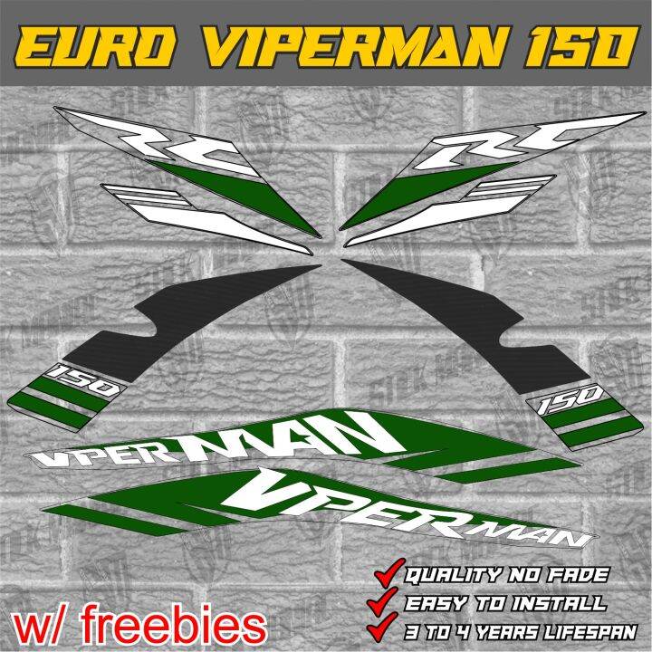 Euro Viperman 150 decals sticker, laminated | Lazada PH