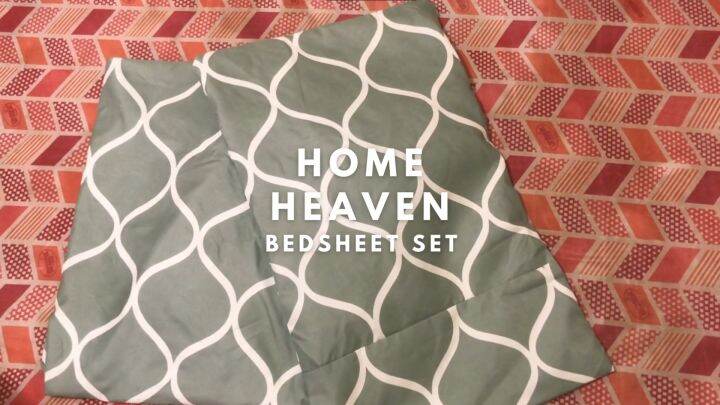 Home Heaven 3in1 Horizontal Line Design Bedsheet Set (1 pc Fully ...