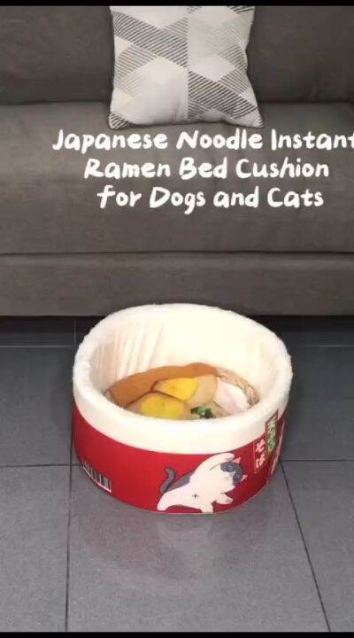 Ramen Noodle Bad Set / Kasur Kucing Bentuk Ramen / Ranjang Kucing Ramen ...