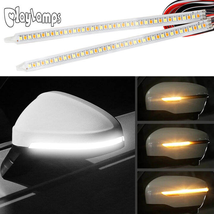 LED Car Rearview Mirror Indicator Lamp DRL Streamer Auto Headlight ...