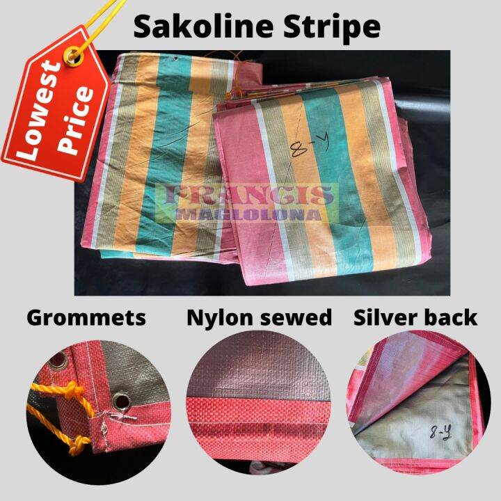9ft x 12ft Sackoline Stripe Silver Back Super Trapal Lona | Lazada PH