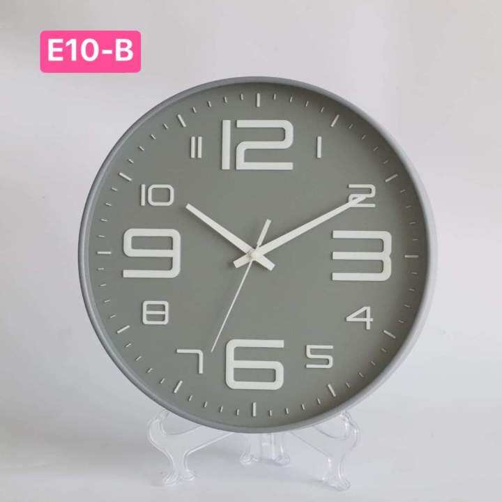 10inch/24.8cm gray and white Nordic Wall Clock Modern Design ...