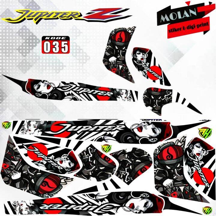 Decal Sticker Striping Variasi SEMI Fullbody Jupiter Z Robot 2010-2013 ...