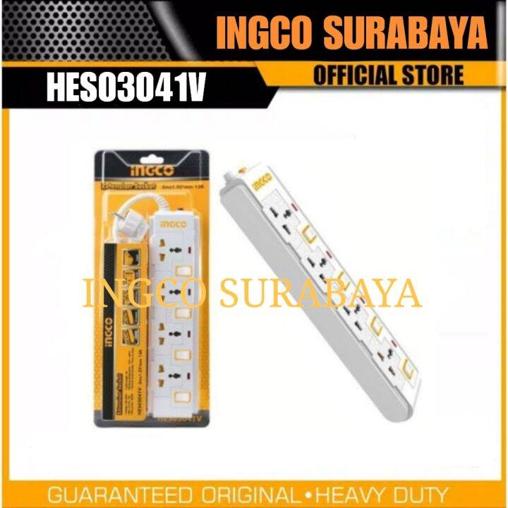 INGCO HES03041V STOP KONTAK TERMINAL (4 SWITCH) COLOKAN LISTRIK LUBANG ...