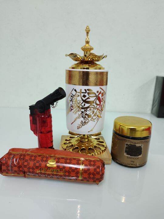 Crystal Mabkhara Set - Complete Mabkhara Set with bakhoor.incense ...