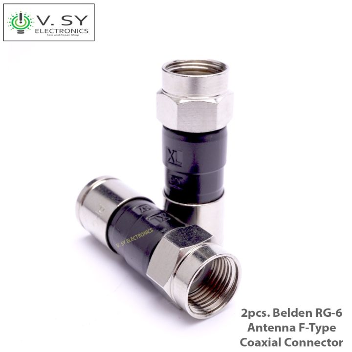 2pcs. Belden Premium RG6 Coaxial TV Cable Antenna F Plug Connector Coax ...