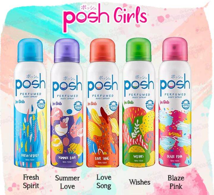 POSH PERFUMED BODY SPRAY for GIRLS net.150 ml. | Lazada Indonesia