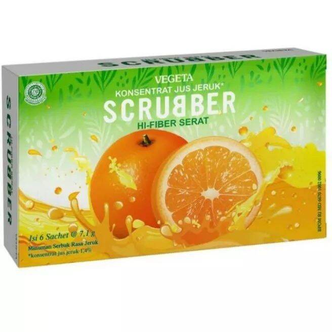 VEGETA SCRUBBER 6 SACHET HI FIBER KESEHATAN PENCERNAAN BUANG AIR BESAR ...