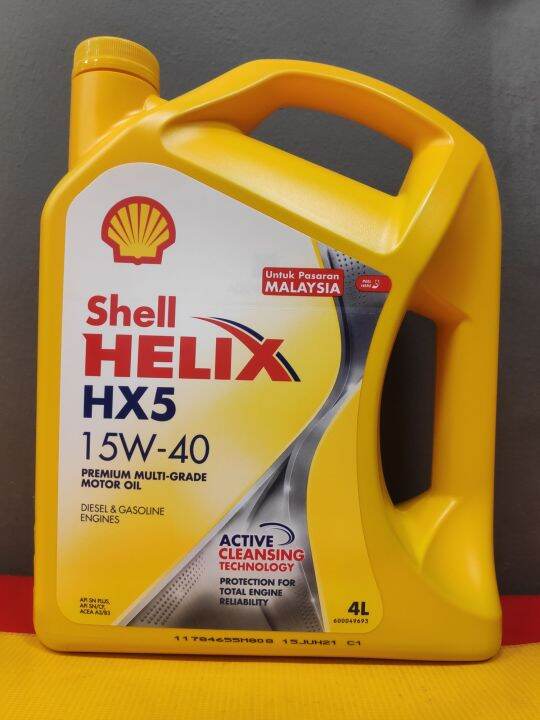 Shell Helix HX5 15W-40 - (4L) [BUY 5 FREE 1] Lubricant Oil - Minyak ...