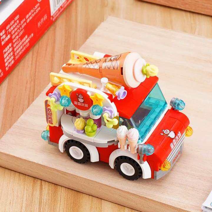 Có sẵn-mô hình lắp ghép mixue lego xe kem | Lazada.vn
