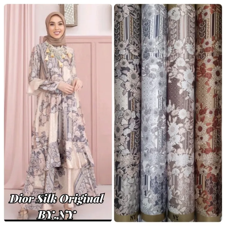 kain Dior silk • motif Buton • kain meteran murah • kain sarimbit ...