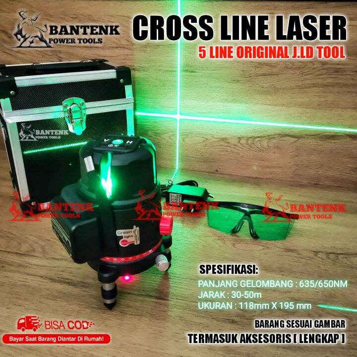 LASER UKUR JLD TOOL. METERAN LASER LEVEL JLD TOOL LEVEL 5 LINE 6 POIN ...
