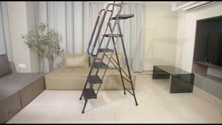 5 Step Side Support Ladder with Handle and Tool Tray Foldable ...