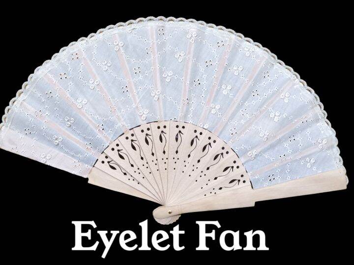 Jusi Fan Handmade Native Embroidered Wooden Foldable Fan Wedding Fan ...