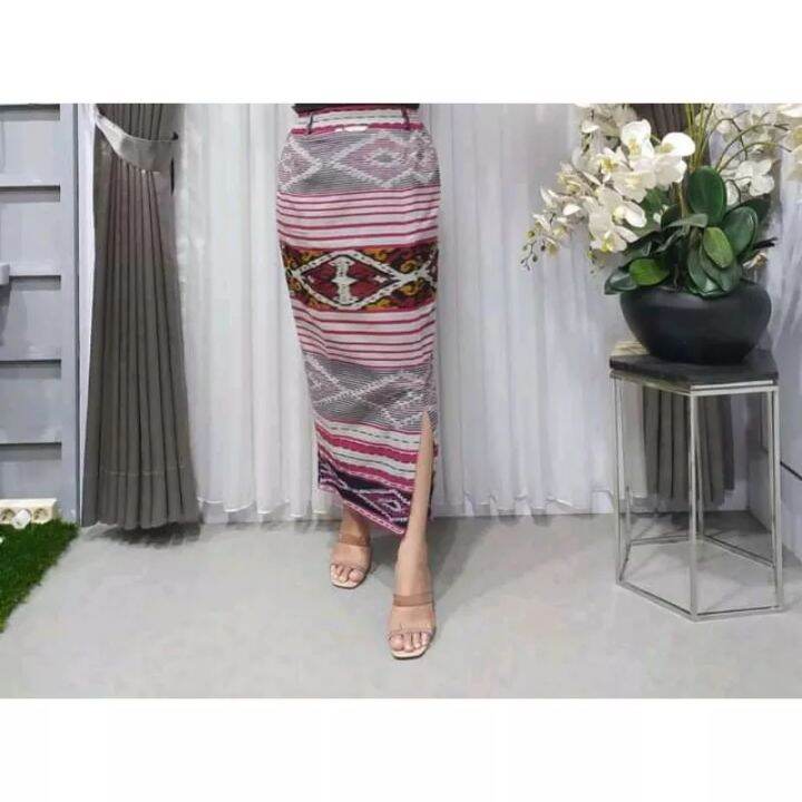 ROK SPAN PANJANG / ROK KANTOR / ROK TENUN BELAHAN | Lazada Indonesia