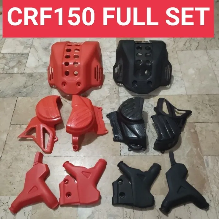 CRF150 SKID PLATE ENGINE COVER FRAME GUARD (COMPLETE SET) | Lazada PH