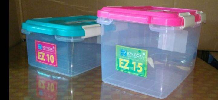 CONTAINER EZY BOX 15L 15 LITER TEMPAT PENYIMPANAN BOX MAKAN BOX MAINAN BOX SERBAGUNA | Lazada ...