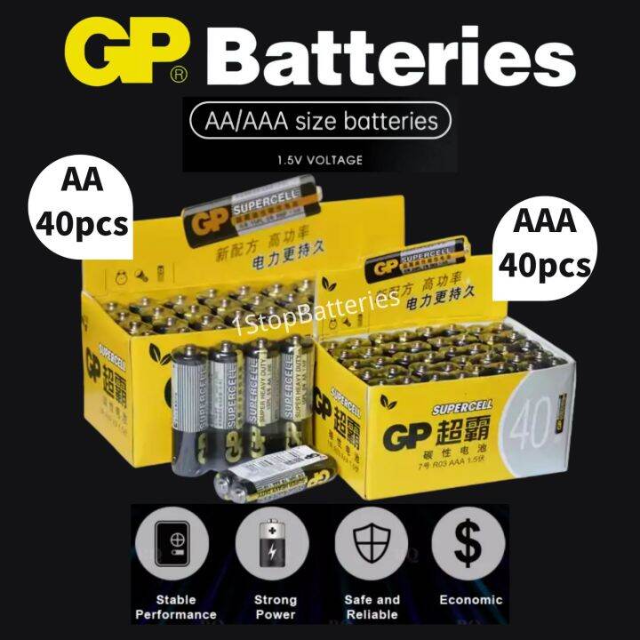 [GENUINE] GP SUPERCELL Super Heavy Duty AA / AAA 1.5V Carbon Zinc ...