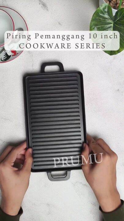 PRUMU Melamin Piring Persegi Panjang 10 inch - Piring Saji - Piring ...