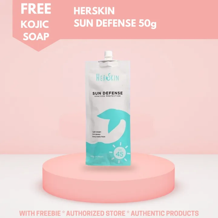 HER SKIN SUN DEFENSE WITH UVA/UVB PROTECTION 50g with FREEBIE | Lazada PH