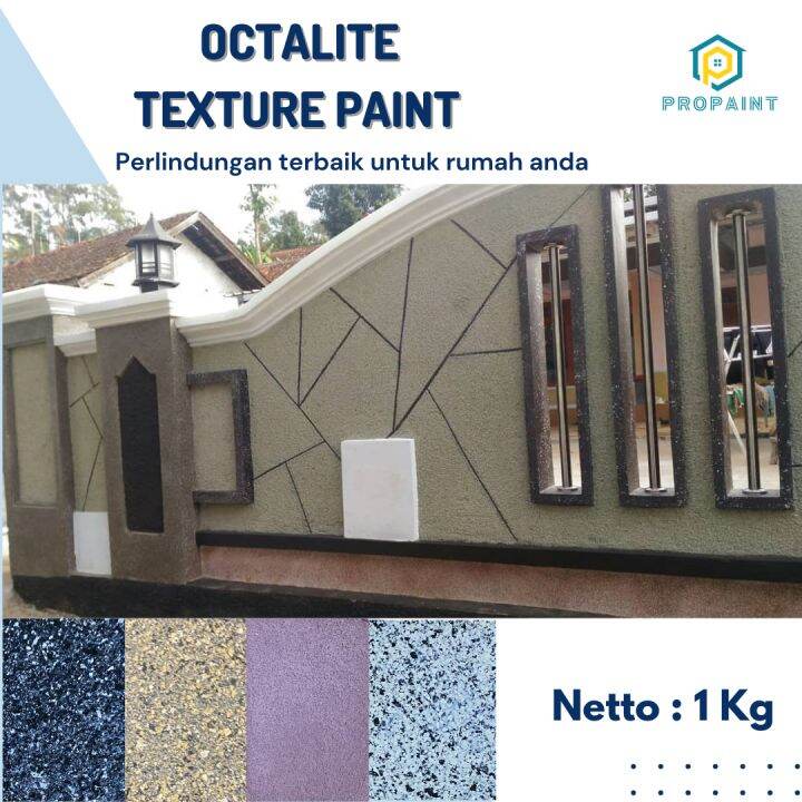 PRO PAINT cat tembok dinding texture paint octalite anti air 1kg ...
