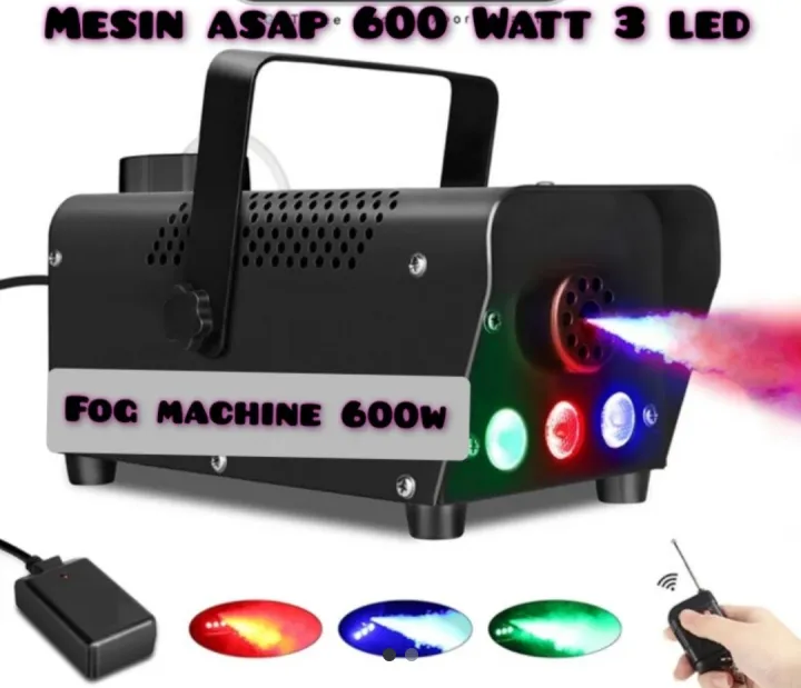 mesin asap panggung 600 watt foging machine lampu led | Lazada Indonesia