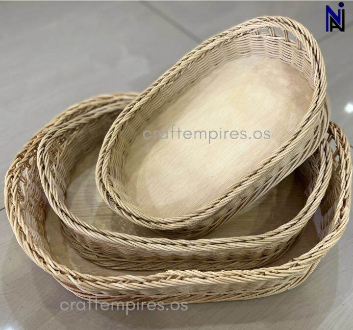 DULANG ROTAN BUJUR / OVAL SHAPED RATTAN FOOD TRAY | Lazada