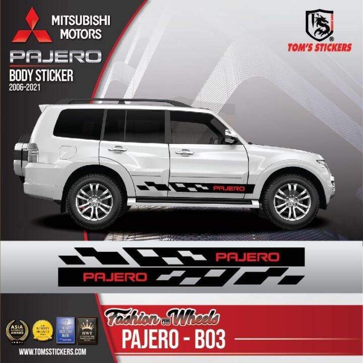 👍👍 MITSUBISHI PAJERO CAR BODY STICKER SET PAJERO - B03 | Lazada