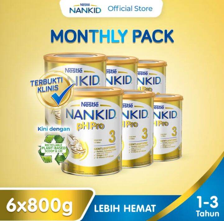NANKID Monthly Pack - NANkid pHPro 3 Susu Formula Pertumbuhan Anak 1-3 ...