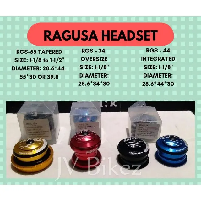 RAGUSA BIKE HEADSET RGS44-56 TAPERED 34mm OVERSIZE 44mm INTEGRATED ...