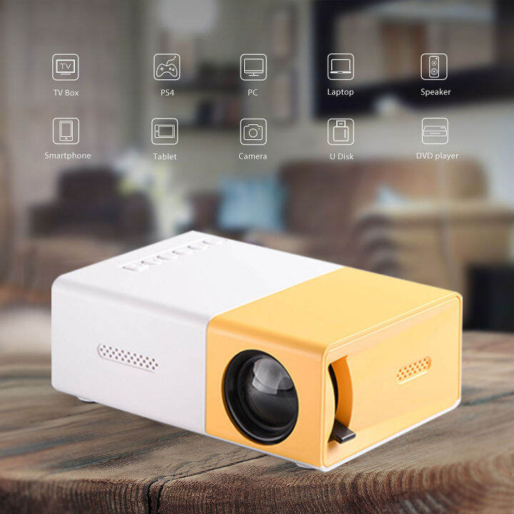 Proyektor Mini YG-300 LED 320x240 pixel Portable mini 1080HD projector ...