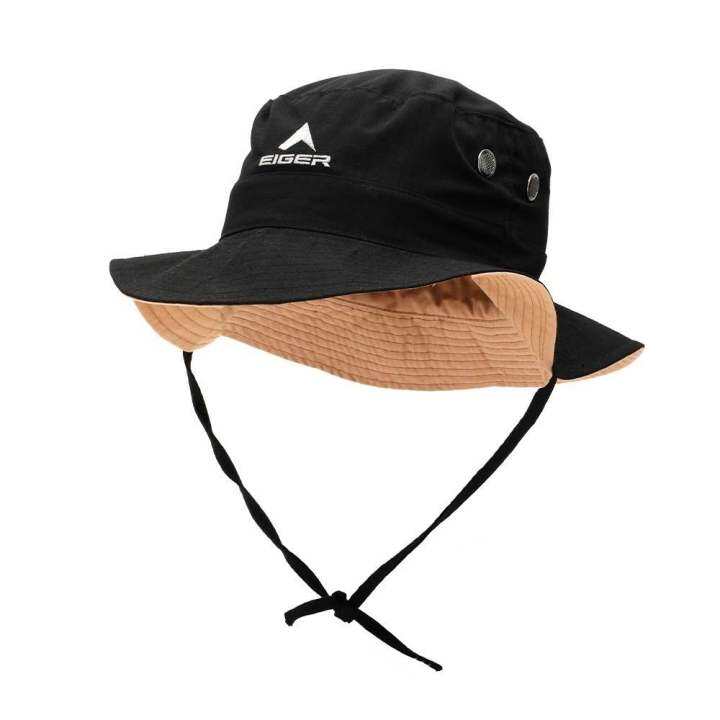 Topi Rimba Eiger OriginaI 2 in 1 Hat Bolak Balik Black Khaki | Lazada ...