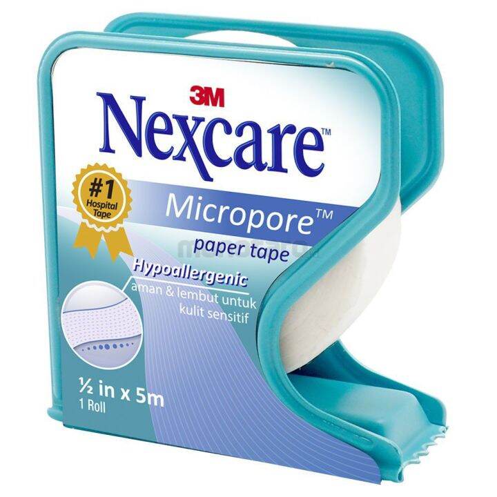 3M MICROPORE BESAR 1IN X 5M PAPER TAPE HYPOALLERGENIC PEREKAT KERTAS ...