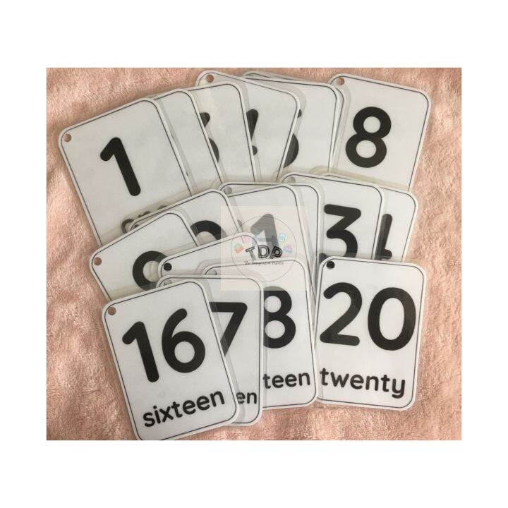 Black and White Laminated Flashcards- Numbers 1-20 | Lazada PH
