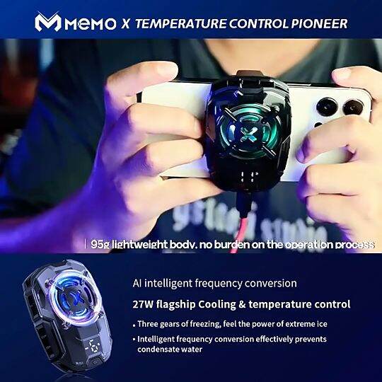 MEMO DL16 Fan Cooler Radiator Pendingin HP Cooling Fan gaming Smart Ai ...