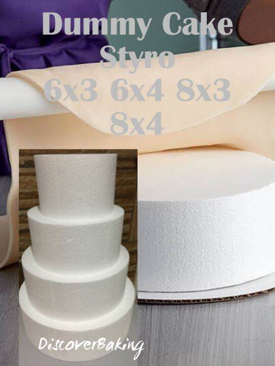 Dummy Cake Styro Round Size: (Diameter x Height )4x2 I 4x4 I 5x2 I 5x4 ...