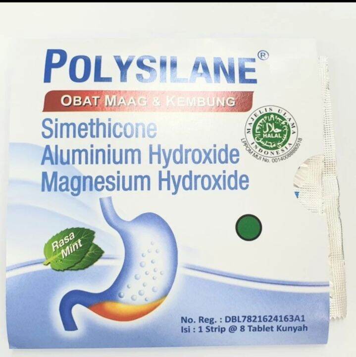Polysilane tablet strip isi 8 tablet kunyah | Lazada Indonesia
