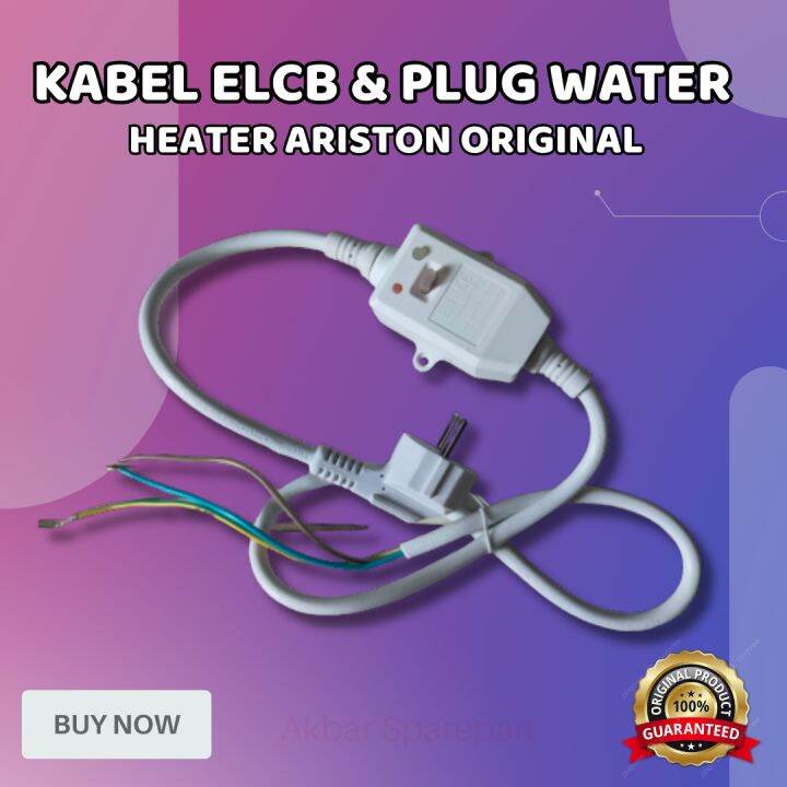 Kabel ELCB Cable & Plug Water Heater Wasser Ariston Original Pengaman ...