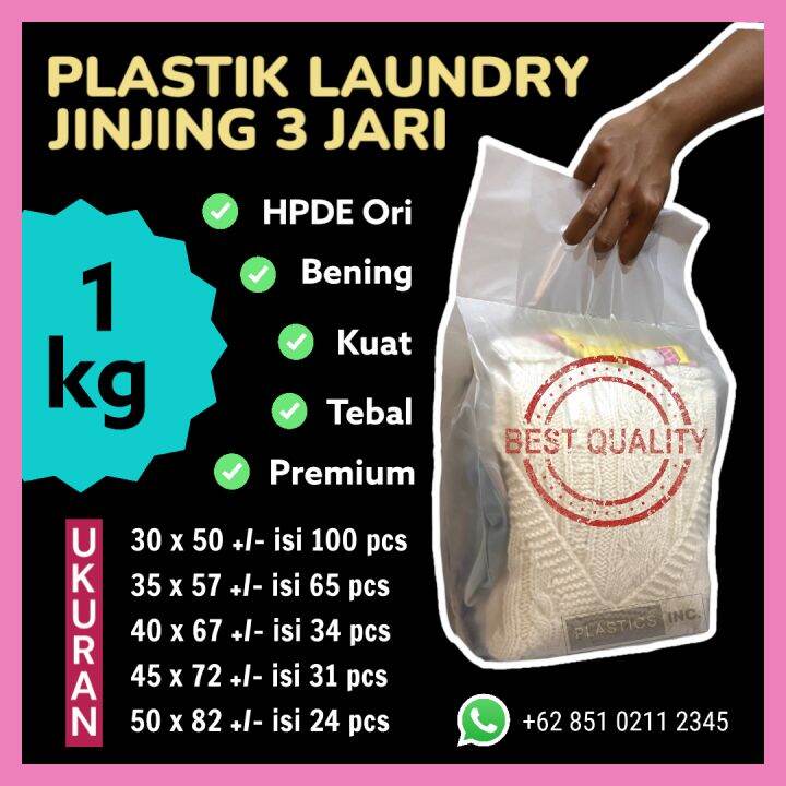 Plastik Laundry Jinjing 3 Jari (1 kg) | Lazada Indonesia