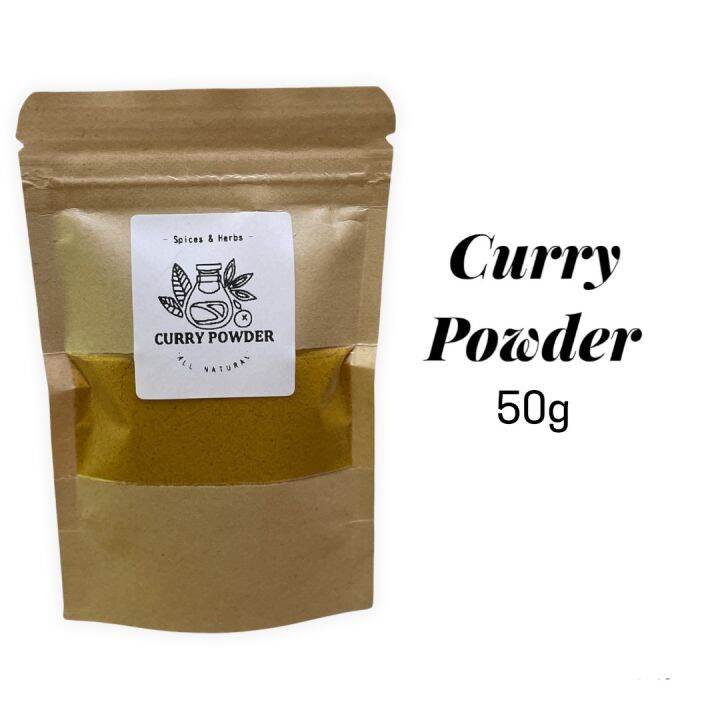 Curry Powder in Resealable / Ziplock Pouch 50g - All Natural | Lazada PH