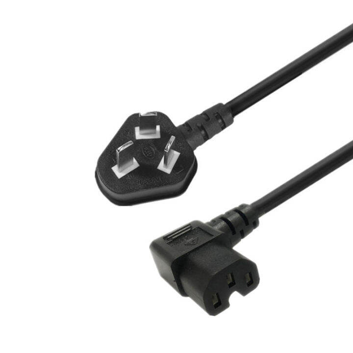 National Standard Elbow Turn Left Bend C15 Pin Tail Groove Power Cord ...