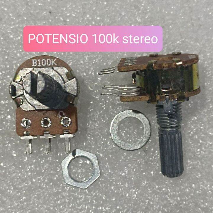 POTENSIO STEREO 100K POTENSIOMETER STEREO 100K | Lazada Indonesia