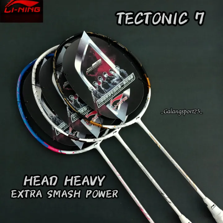 RAKET BADMINTON / BULUTANGKIS LINING TECTONIC 7 NEW 32 LBS | Lazada ...